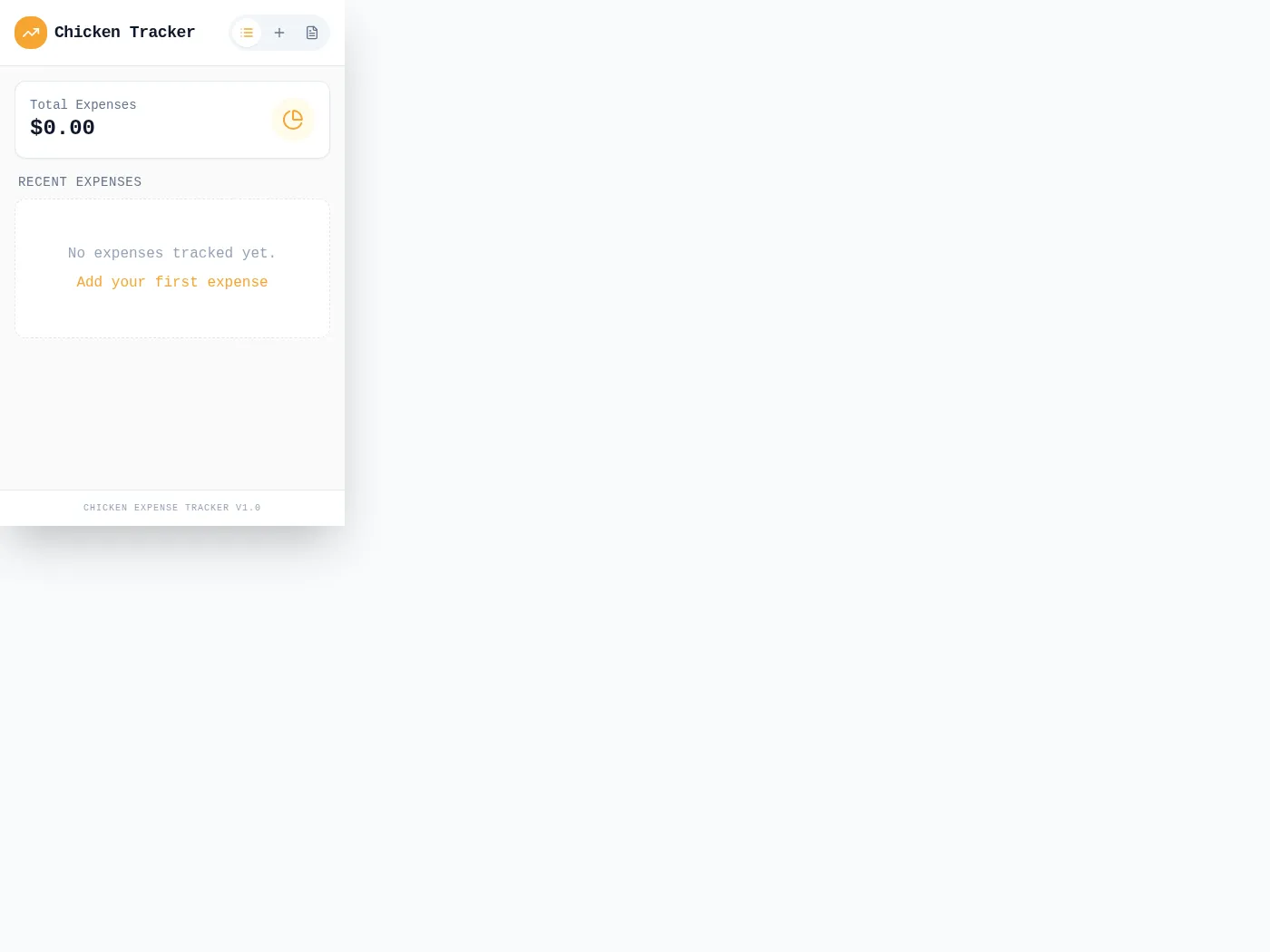 Chicken Expense Tracker