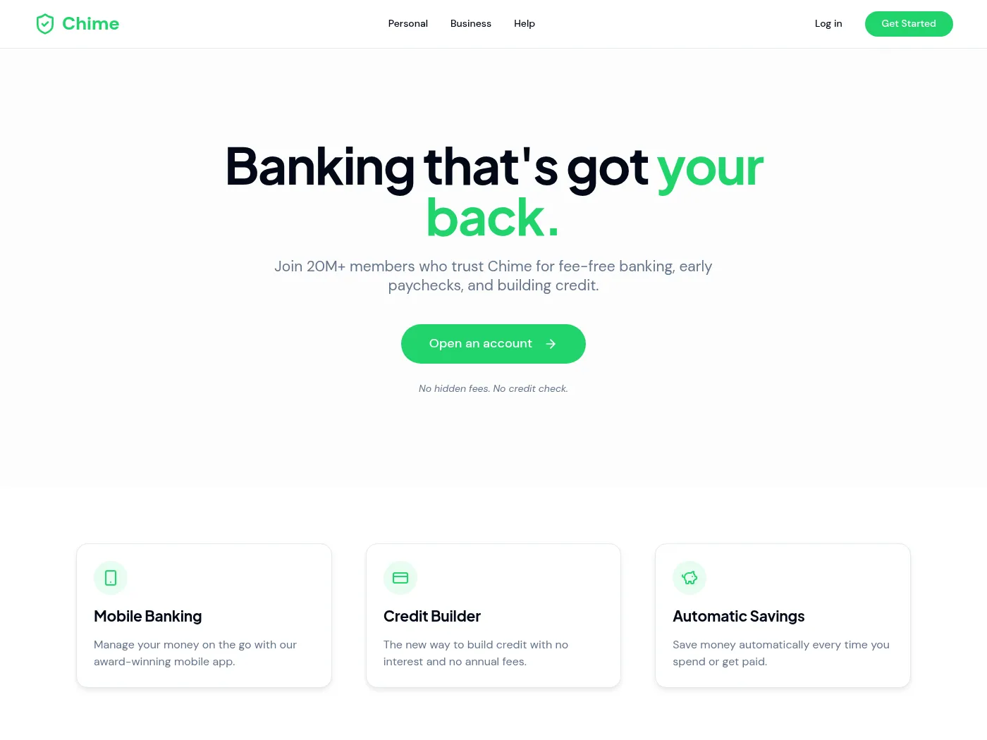 Chime Web Banking Clone