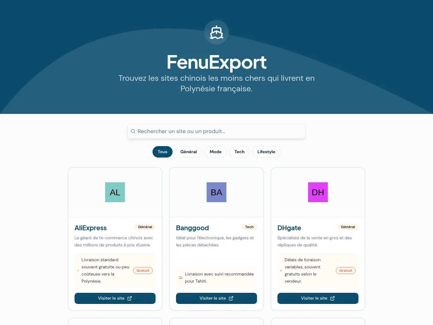 China-Polynesia Export Finder