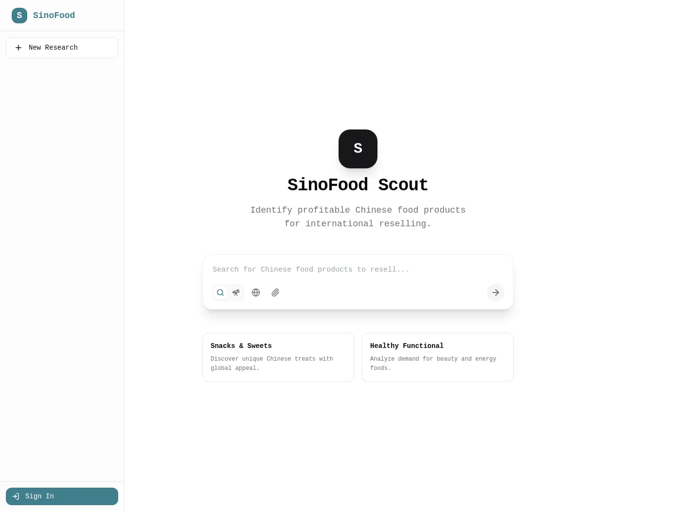 SinoFood Scout