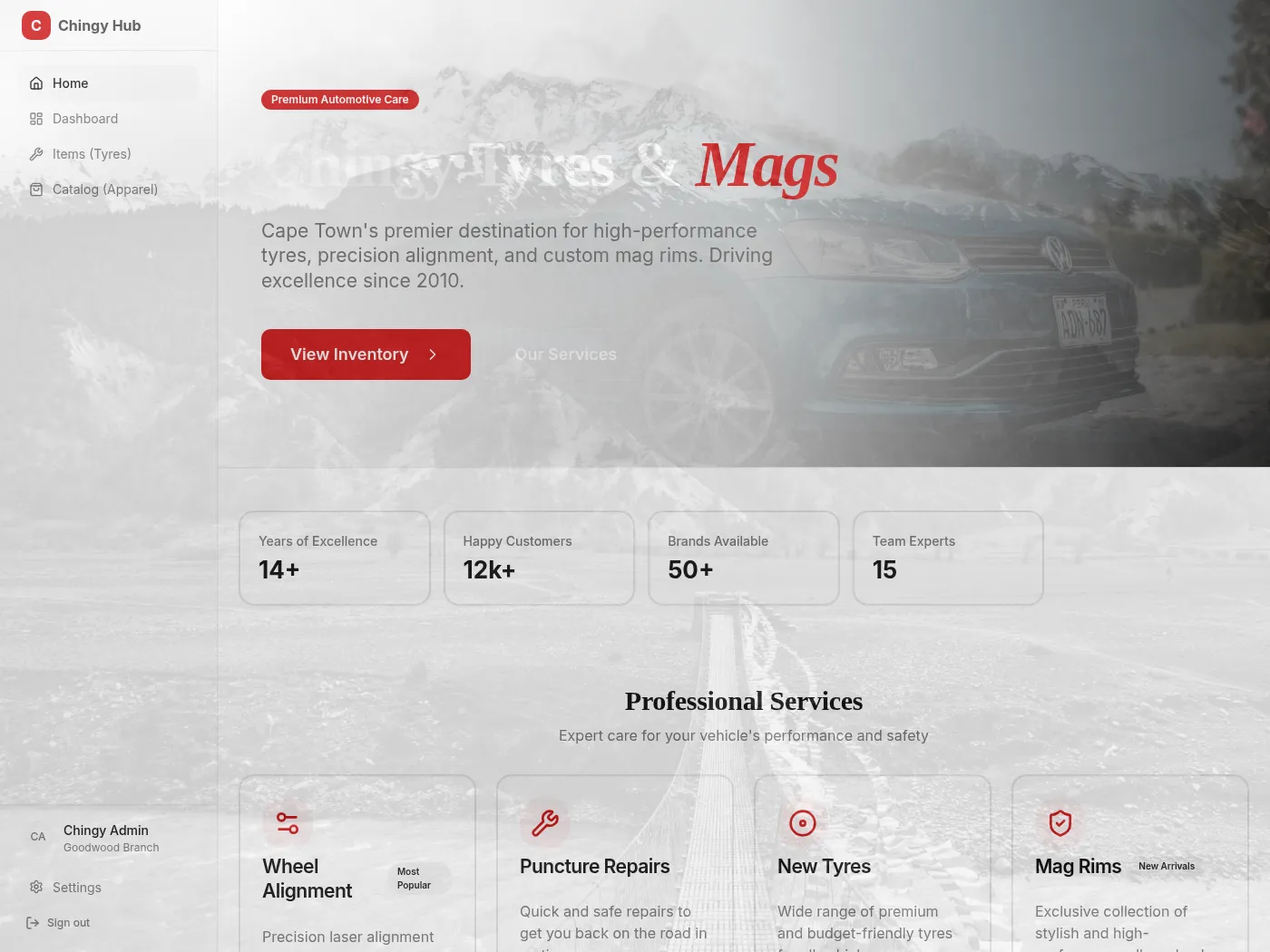 Chingy Tyres Web Hub