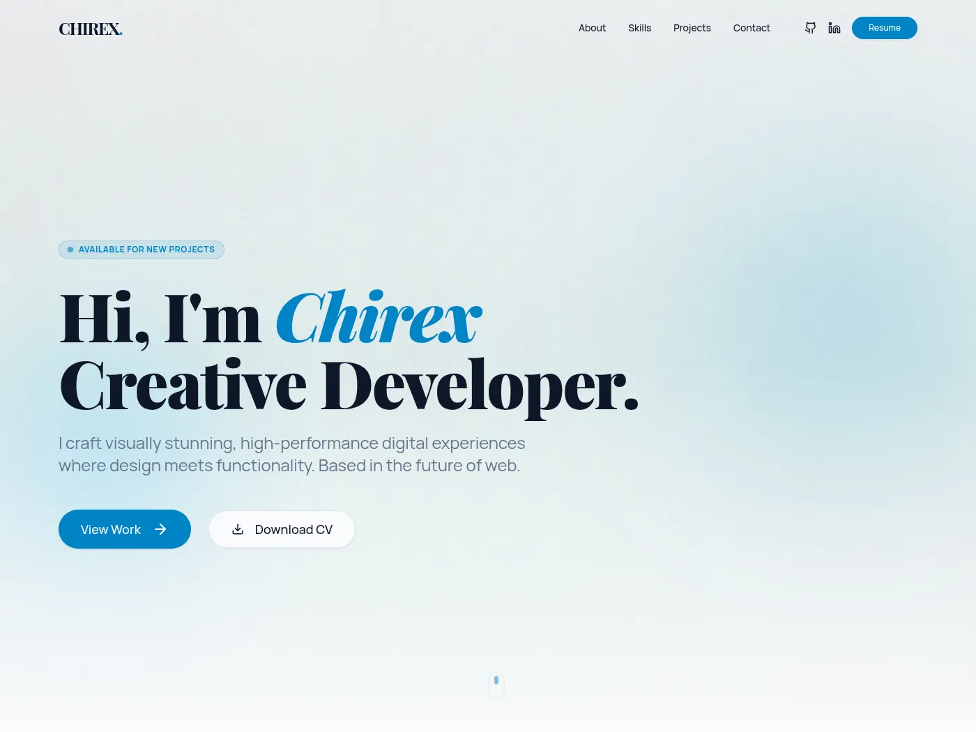 Chirex Portfolio Site