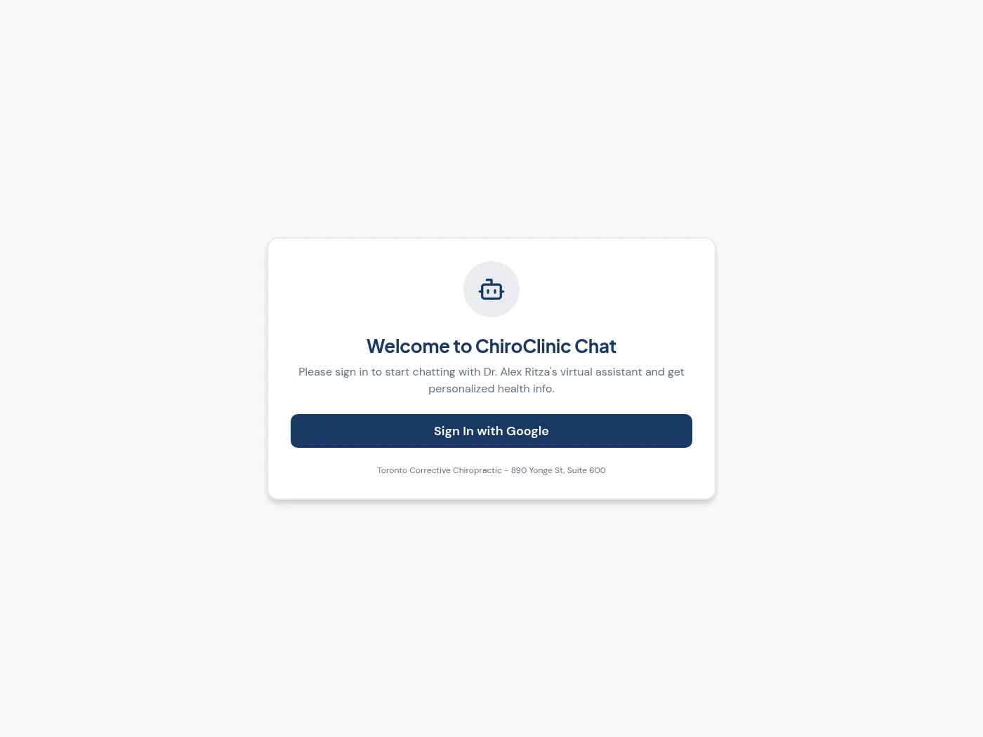 ChiroClinic ChatBot