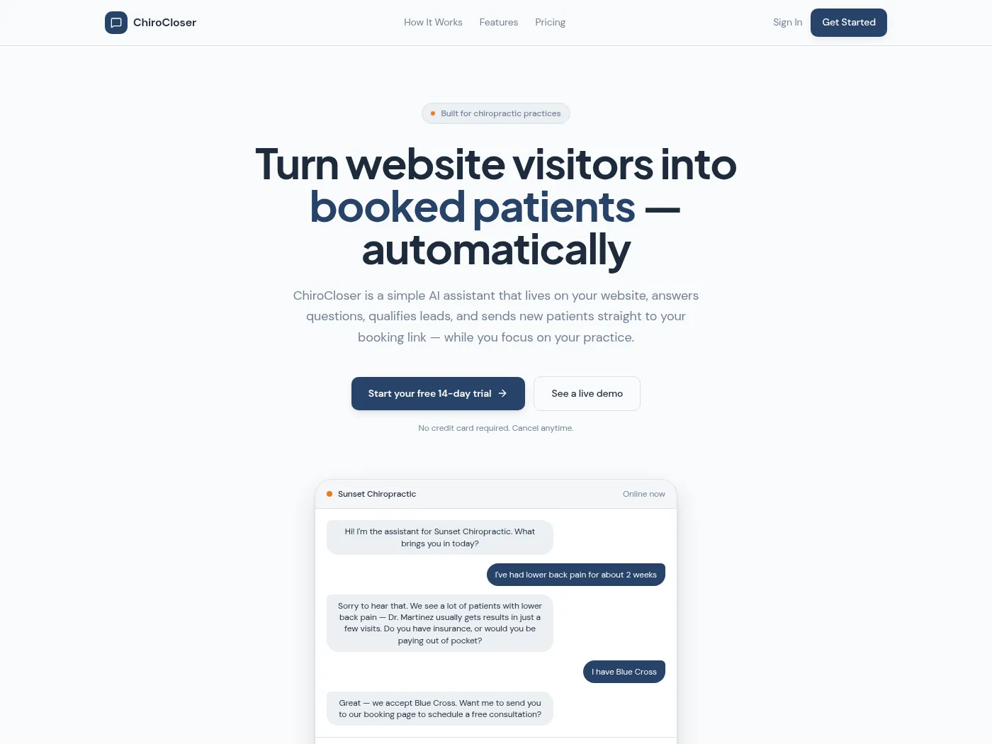 ChiroCloser AI Assistant