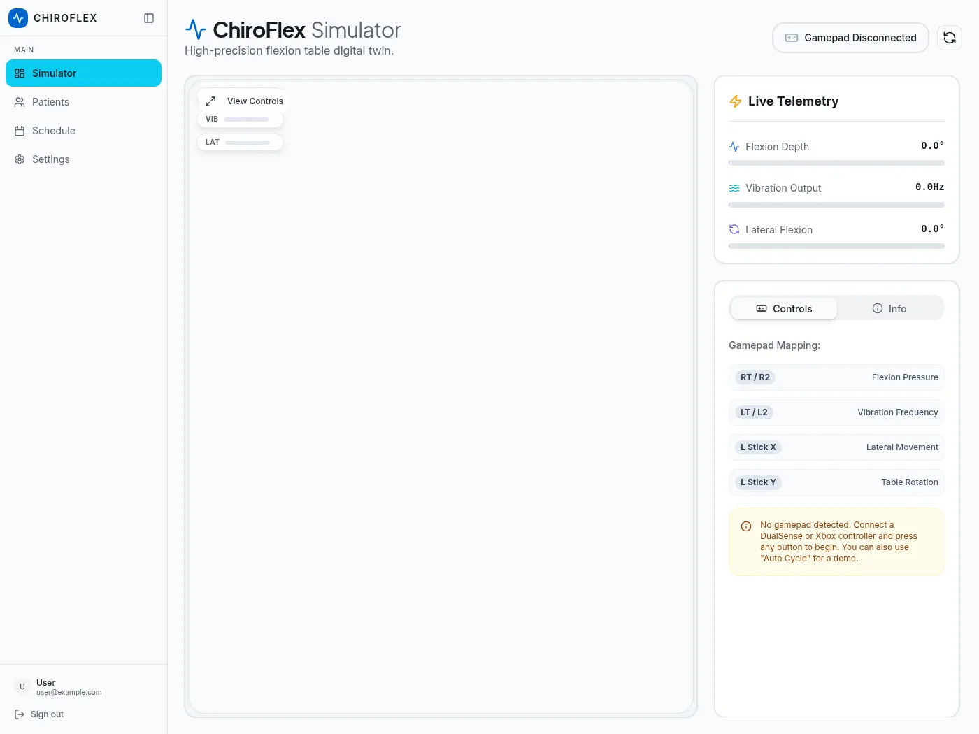 ChiroFlex Simulator