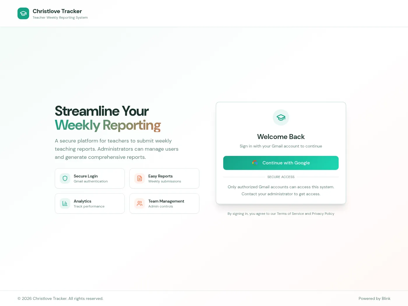 Christlove Tracker