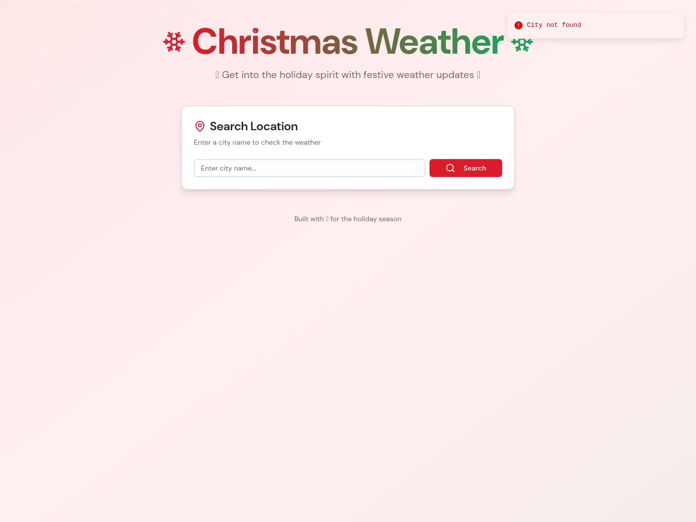 Christmas Weather App