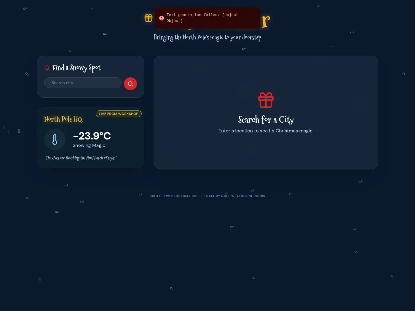 Christmas Weather App