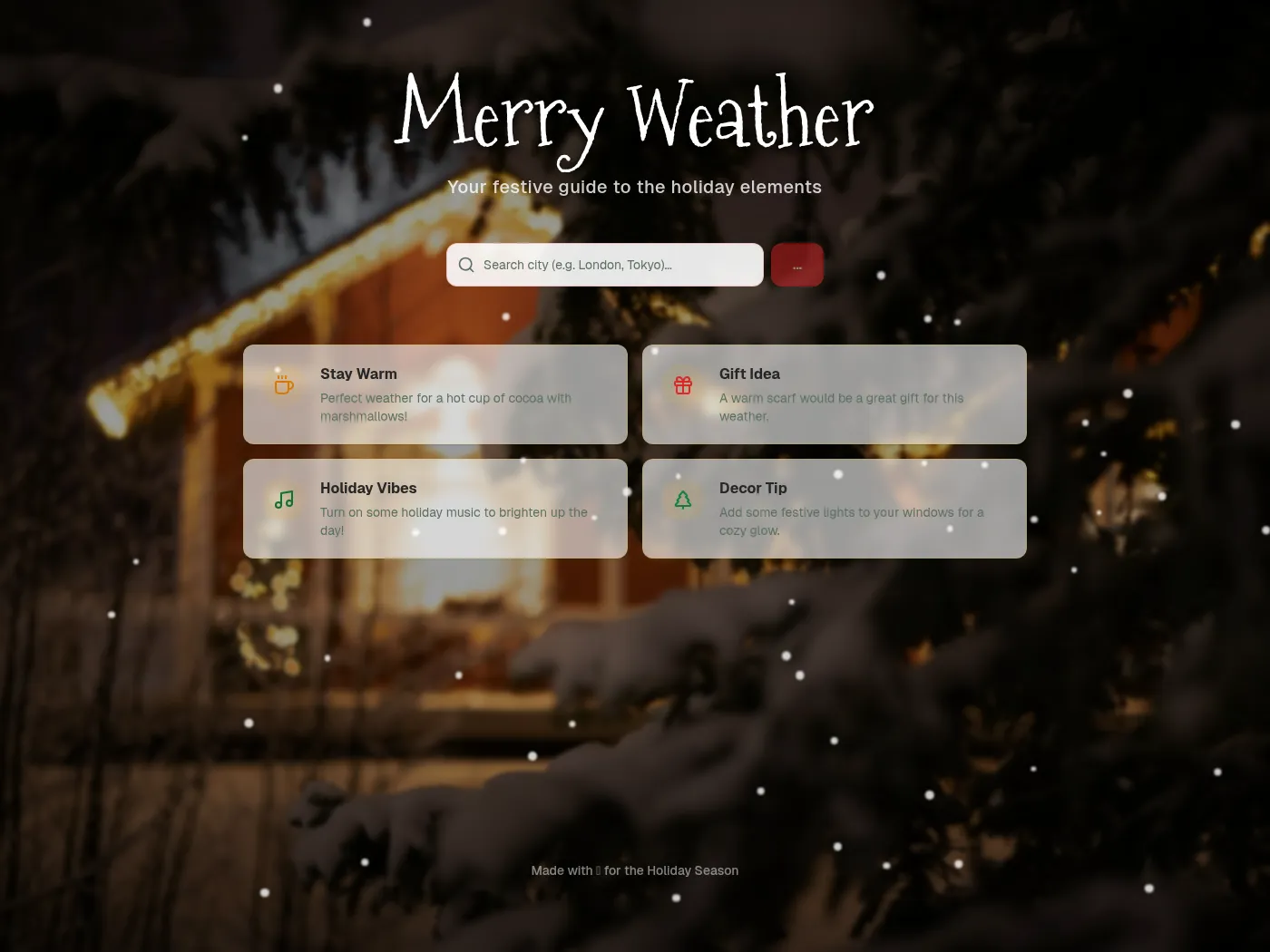 Christmas Weather App