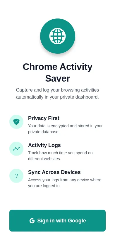 Chrome Activity Saver