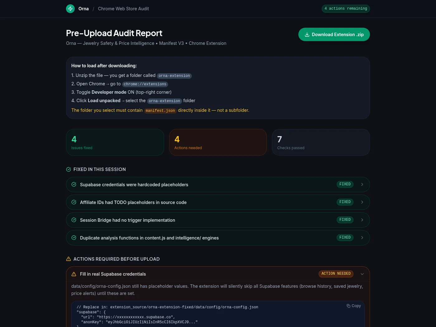 Chrome Extension Audit
