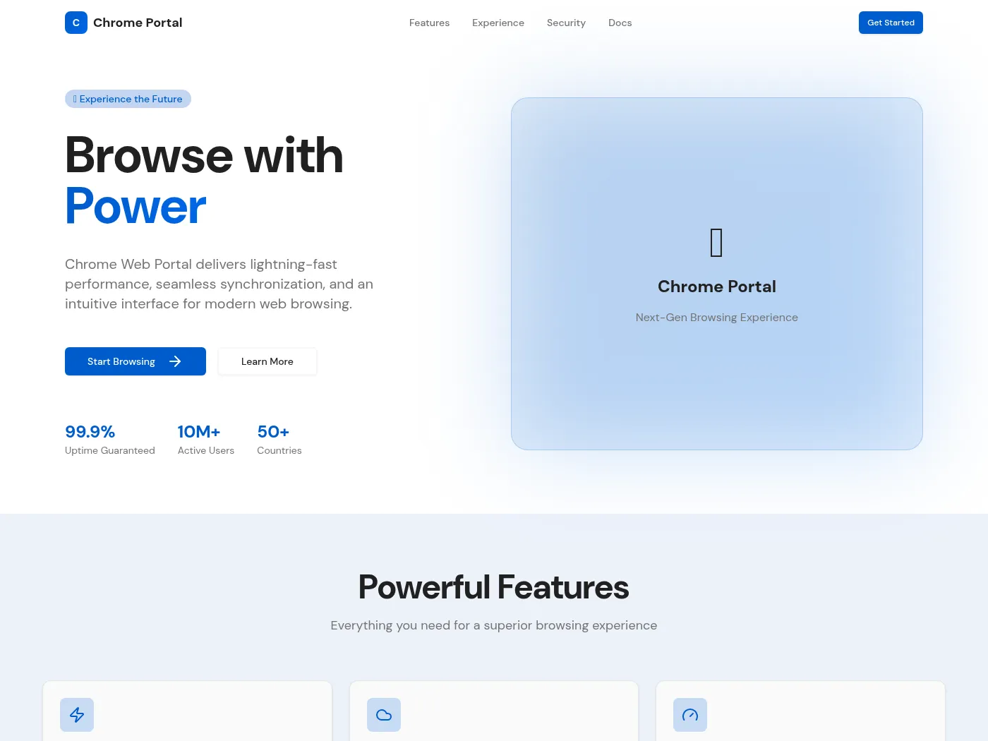Chrome Web Portal