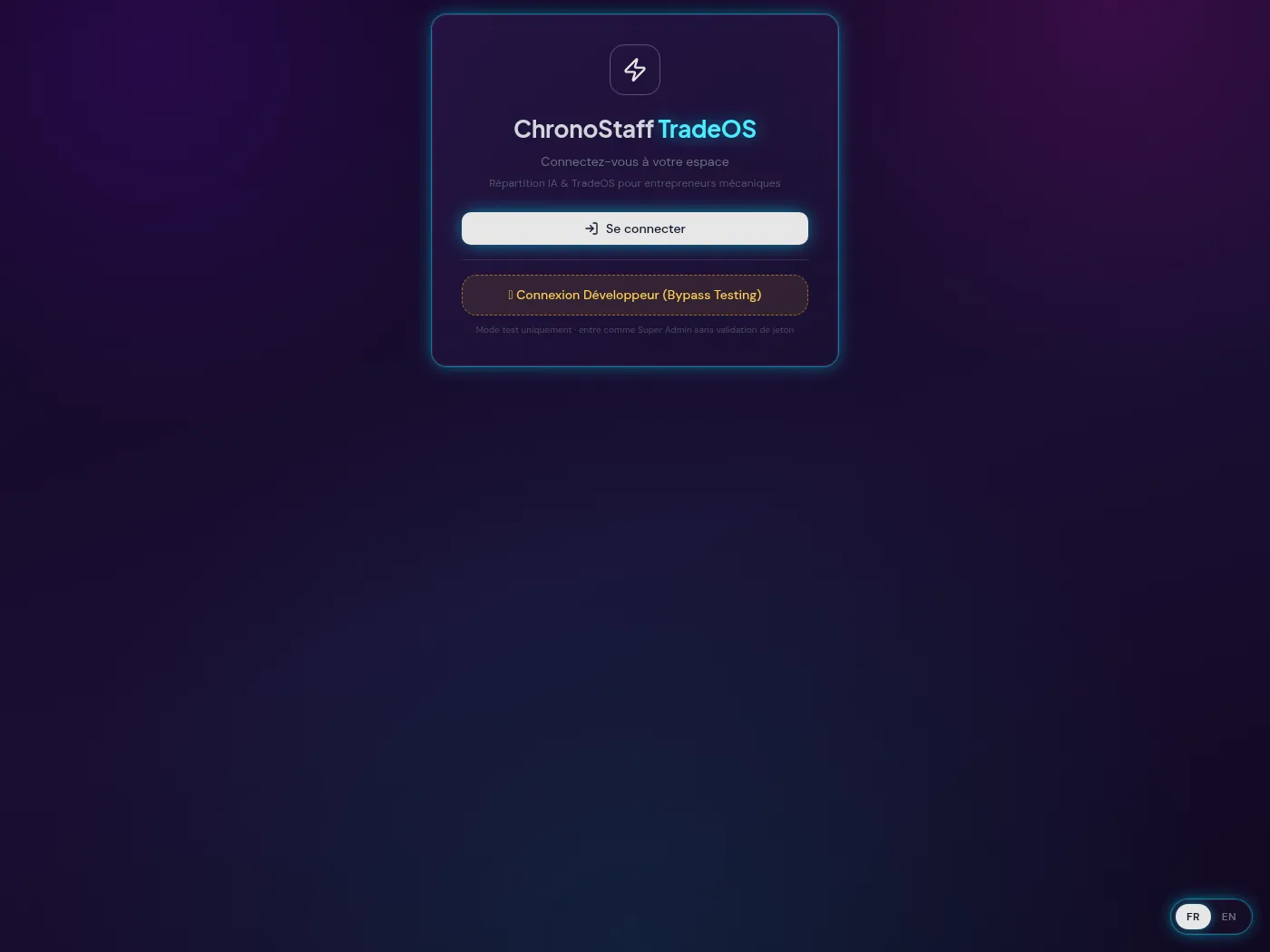 ChronoStaff TradeOS Platform