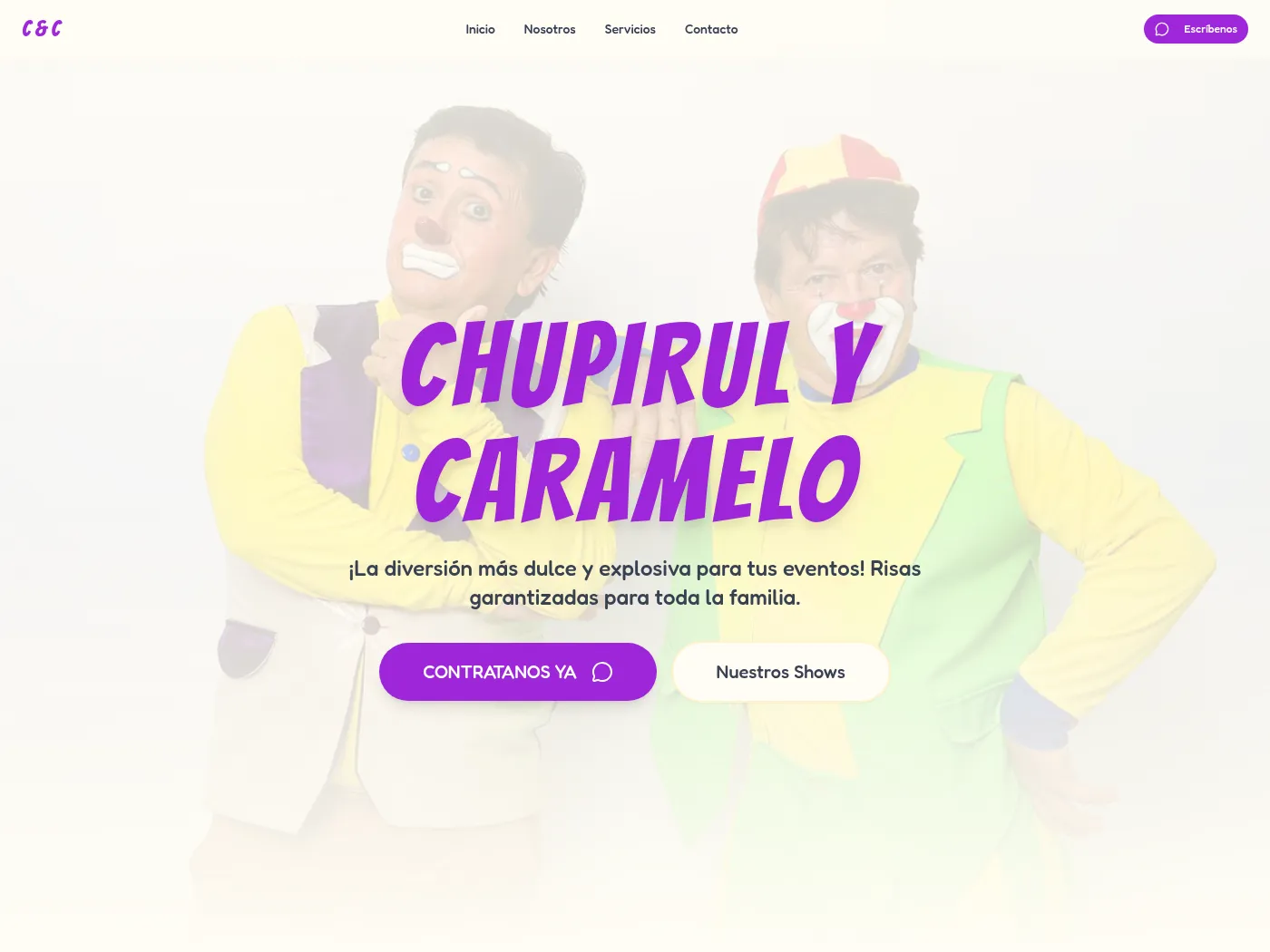 Chupirul y Caramelo Landing