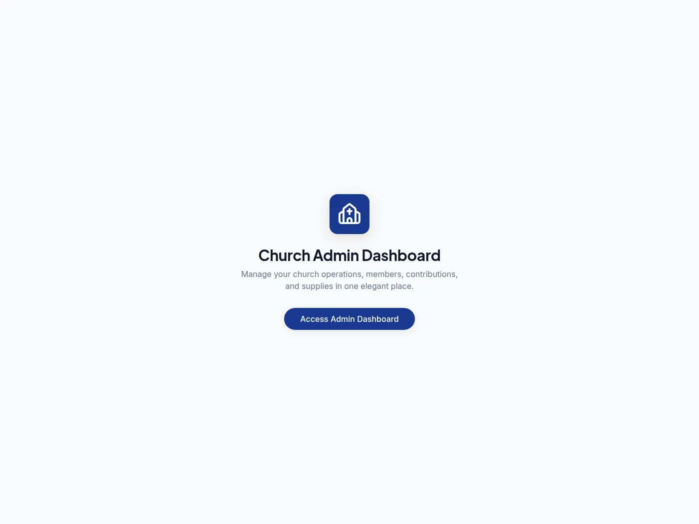 Church Admin Dashboard