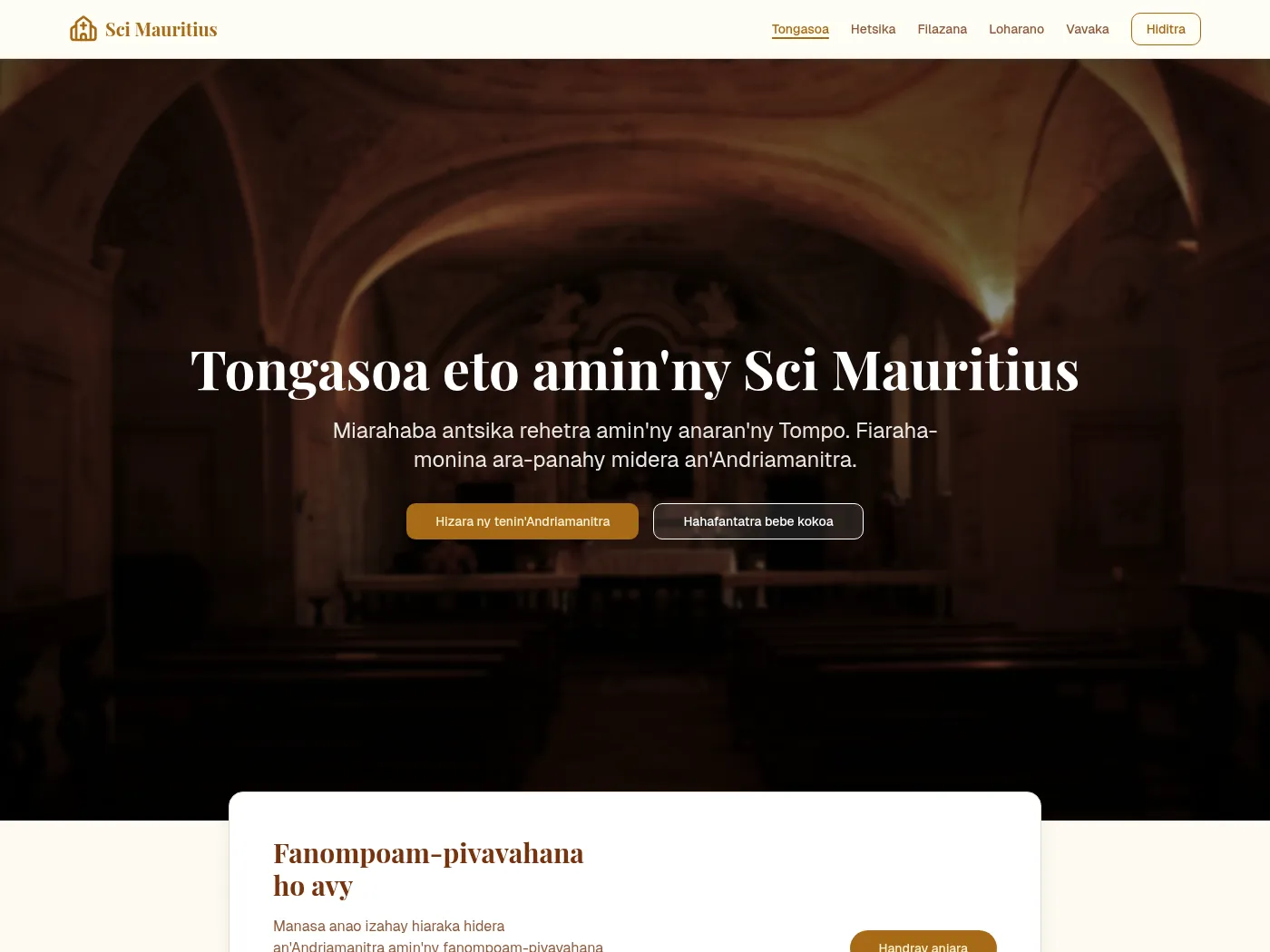 Sci Mauritius Church App