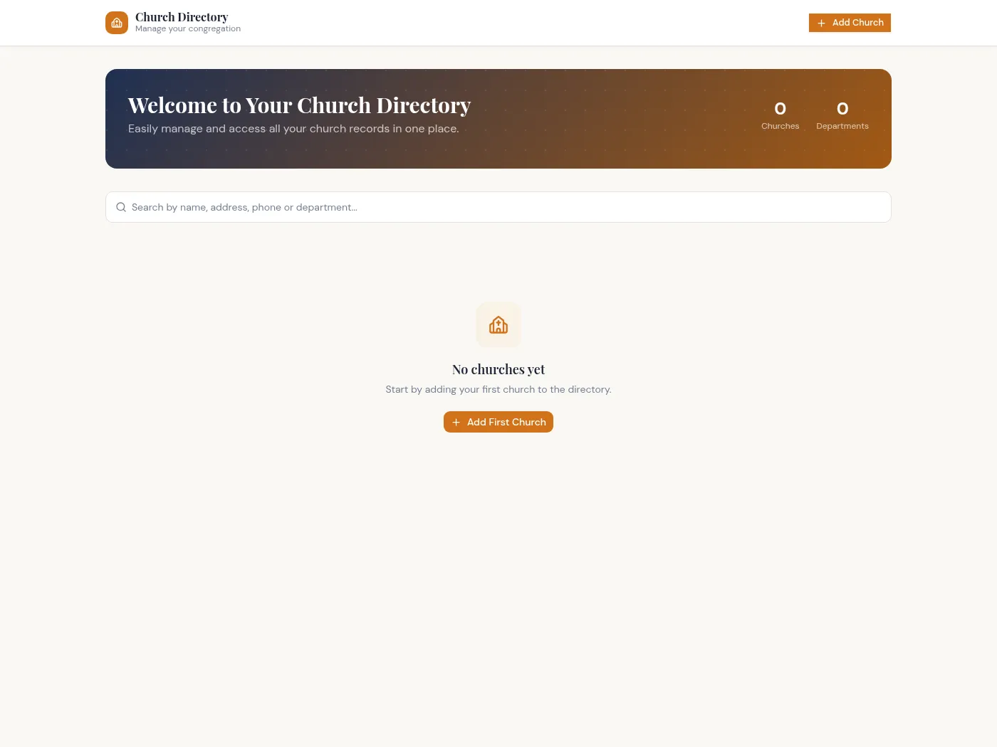 Church Directory App