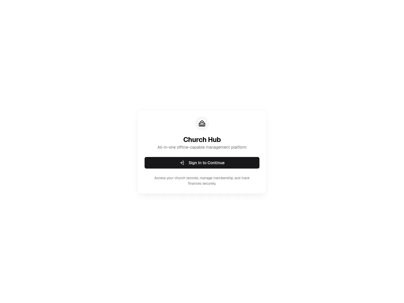 Offline Church Hub