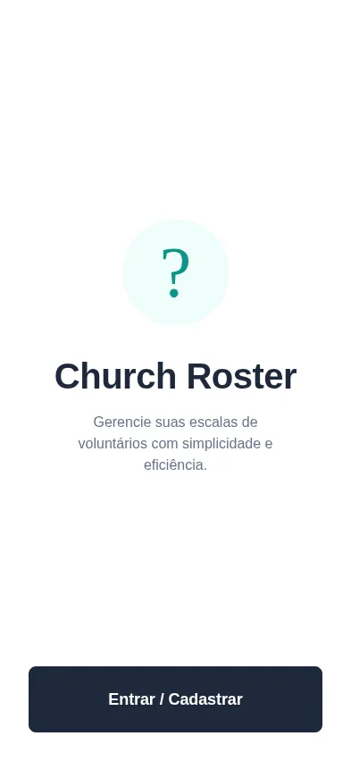 Church Roster App