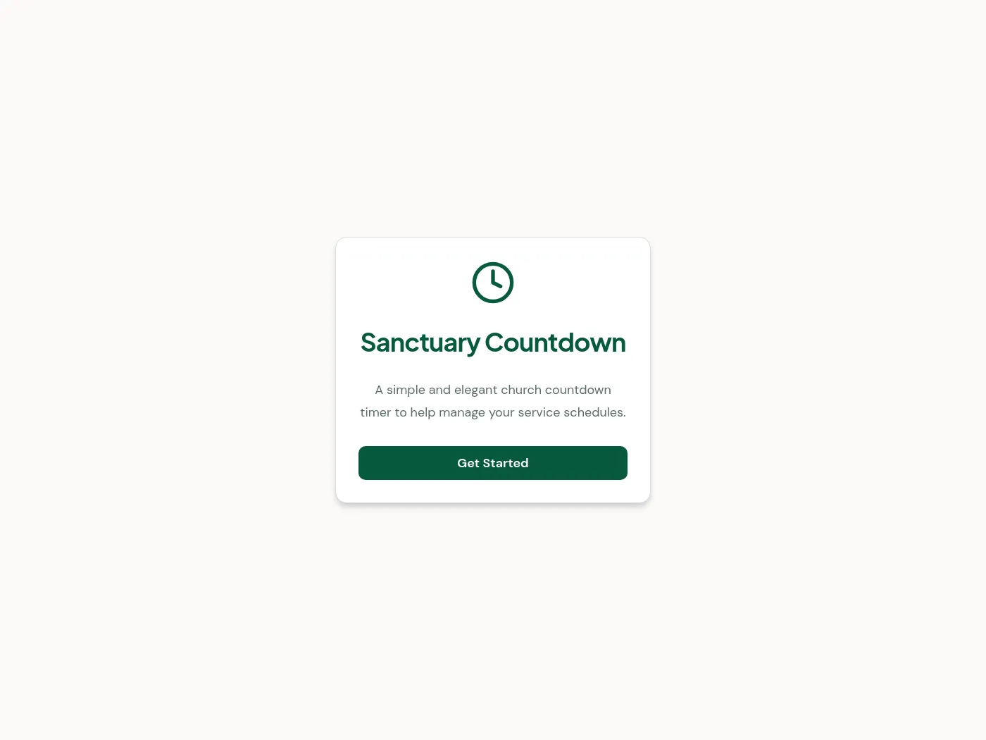 Sanctuary Countdown