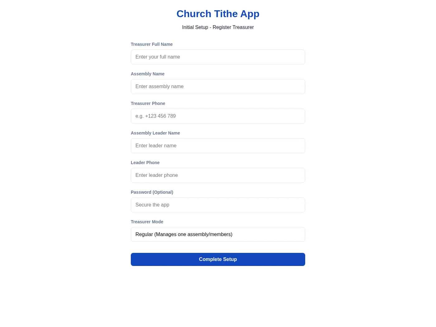 Church Tithe PWA