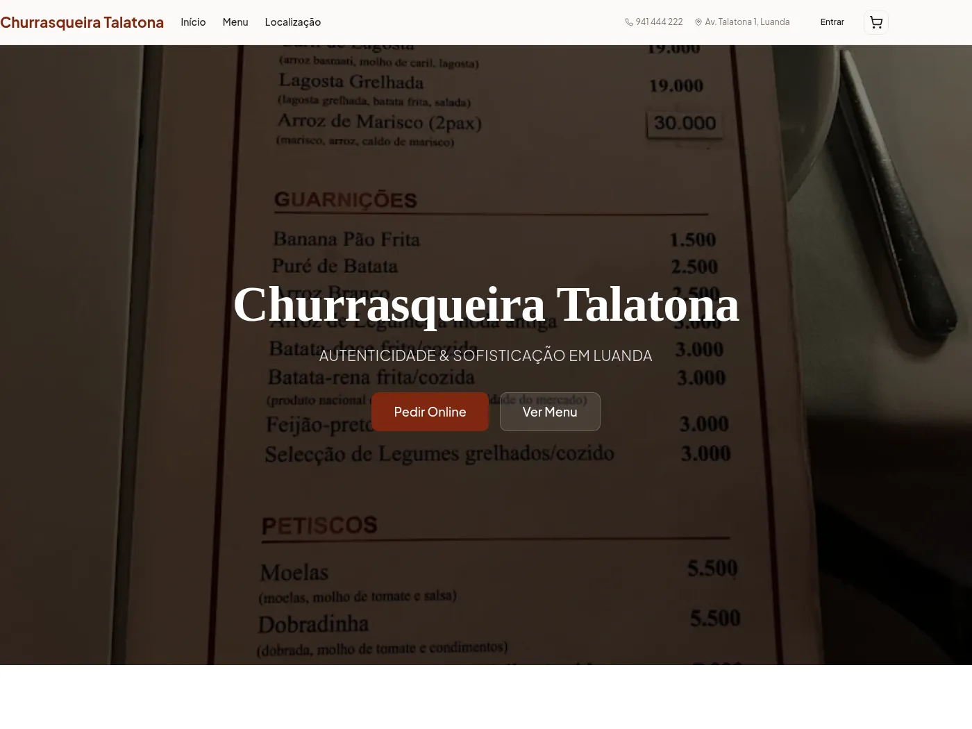 Churrasqueira Talatona Online