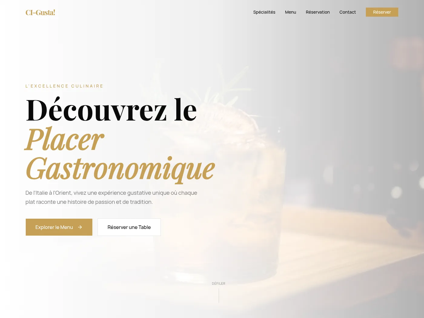 CI-Gusta! Restaurant Site