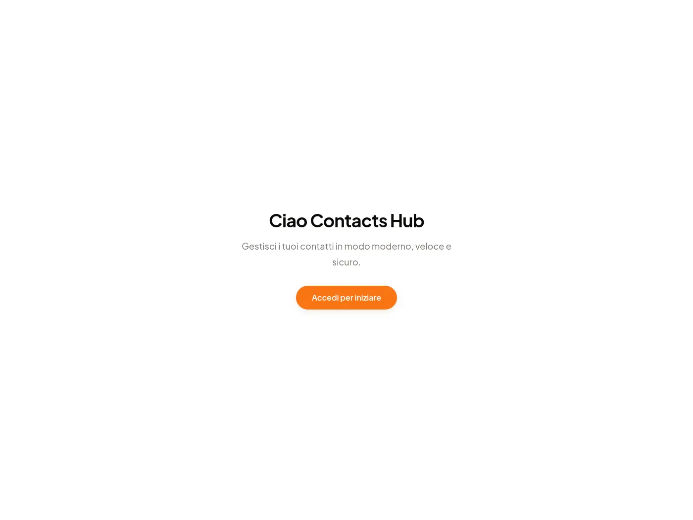 Ciao Contacts Hub