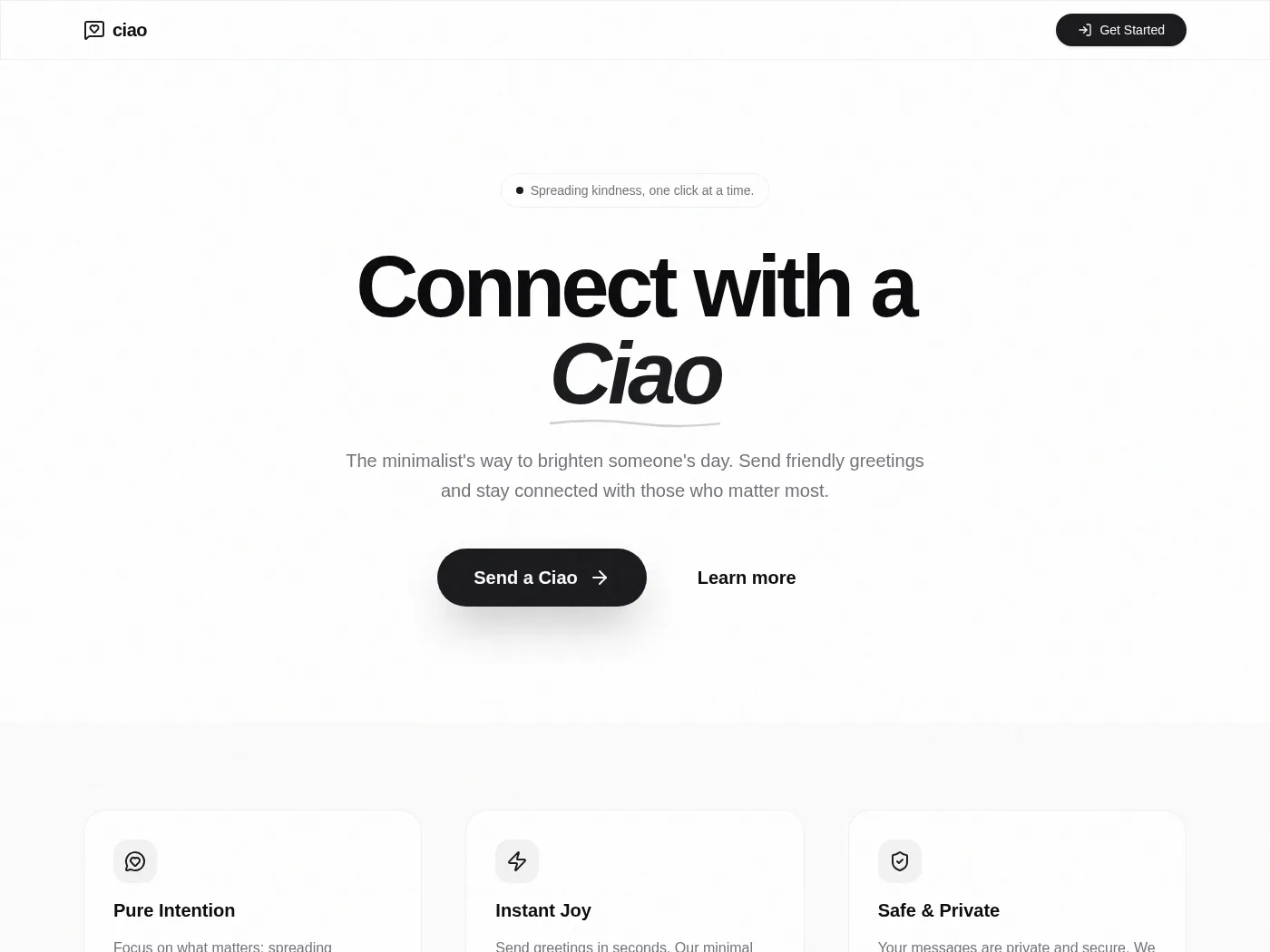 Ciao Greetings App