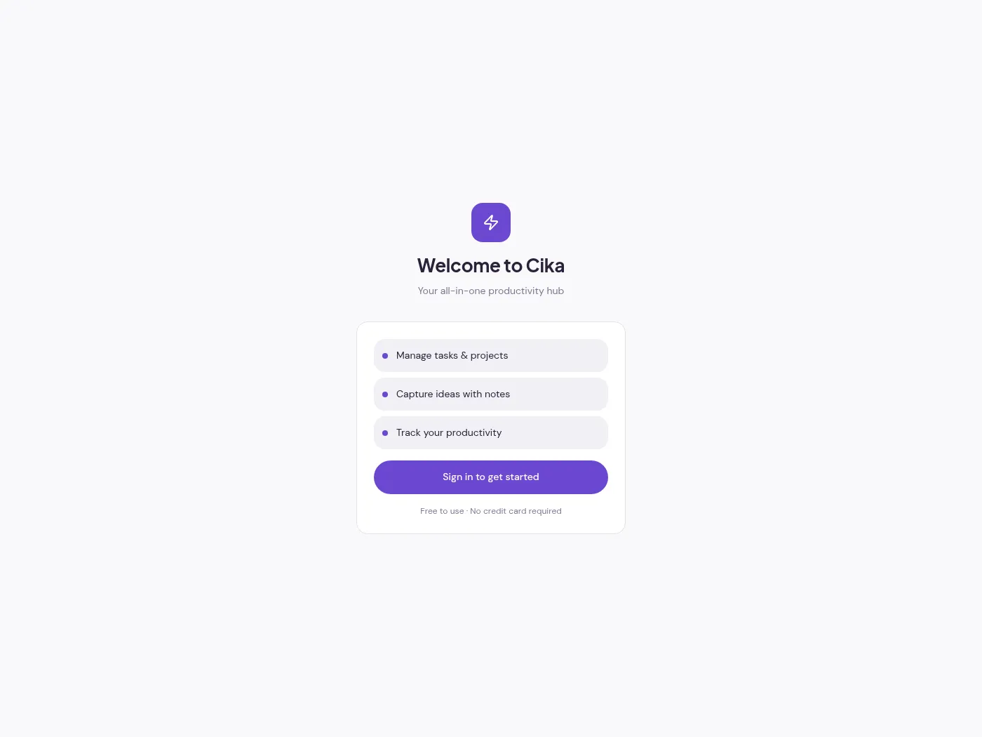 Cika Productivity Hub