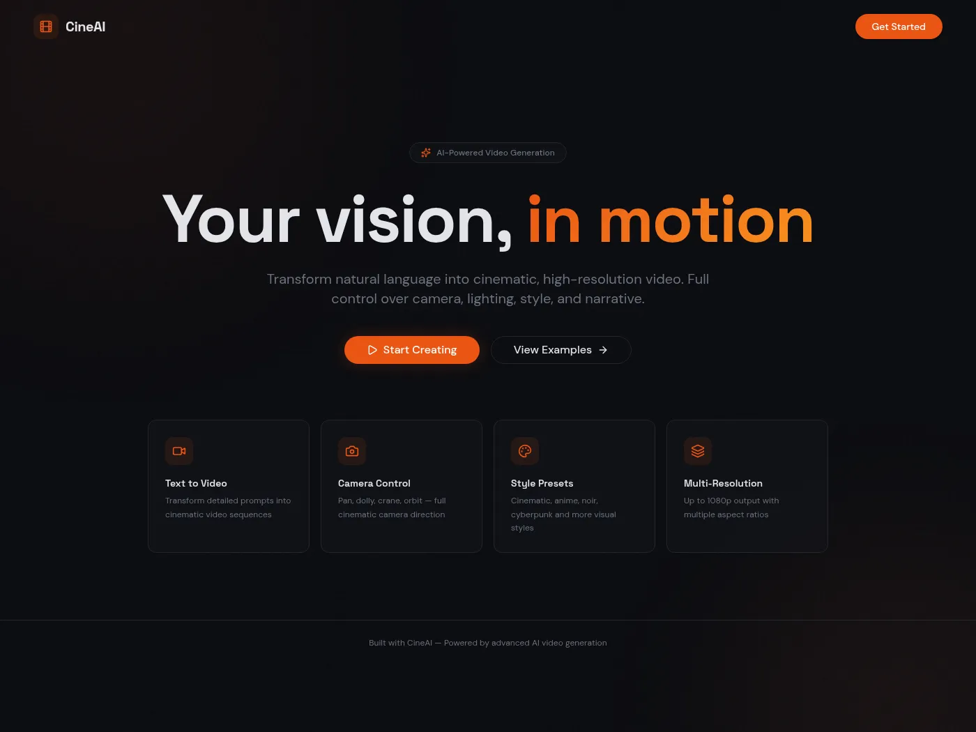 CineAI Video Generator