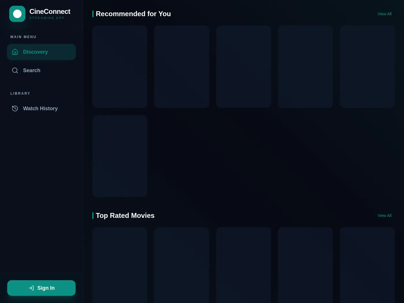 CineConnect Streaming App