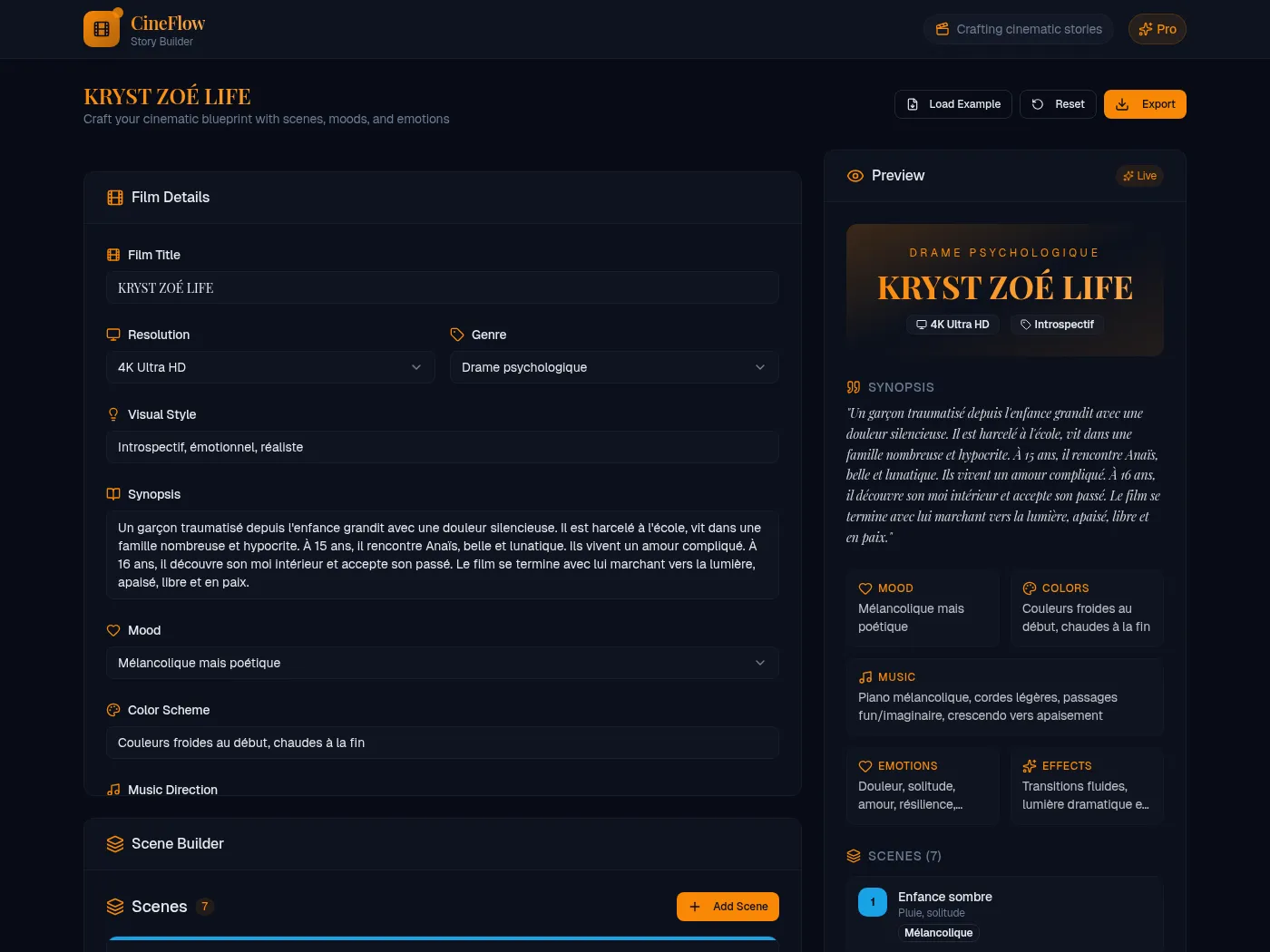 CineFlow Story Builder