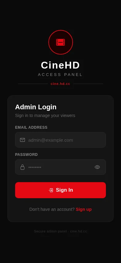 CineHD Access Panel