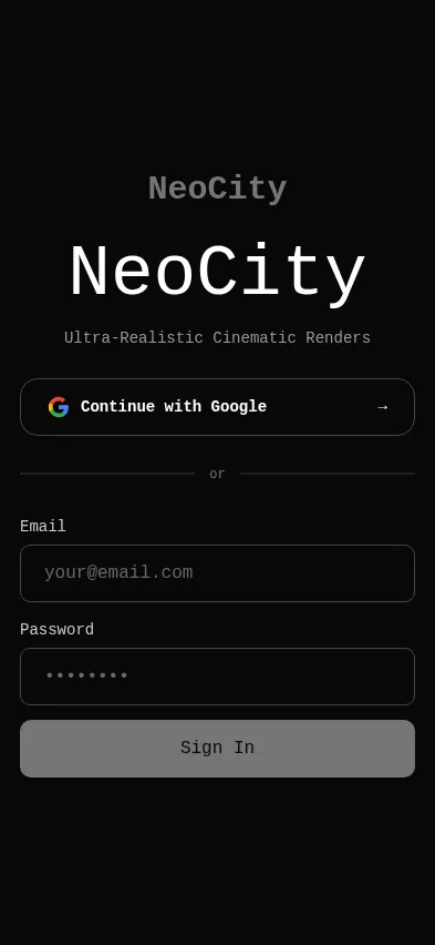 NeoCity Cinematic Render