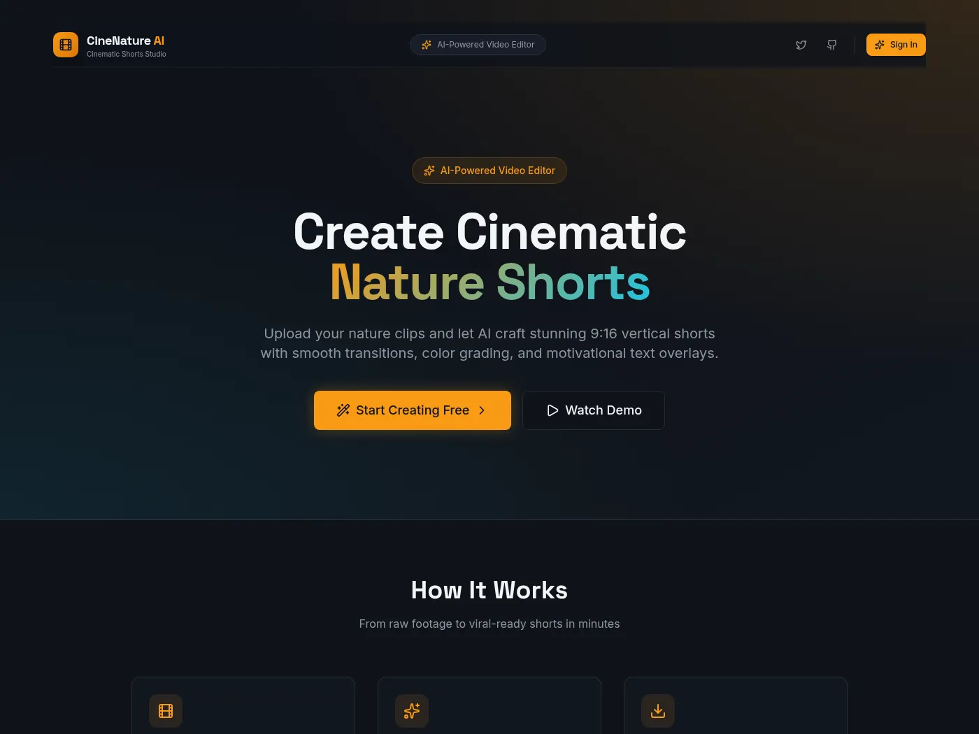 CineNature AI Shorts
