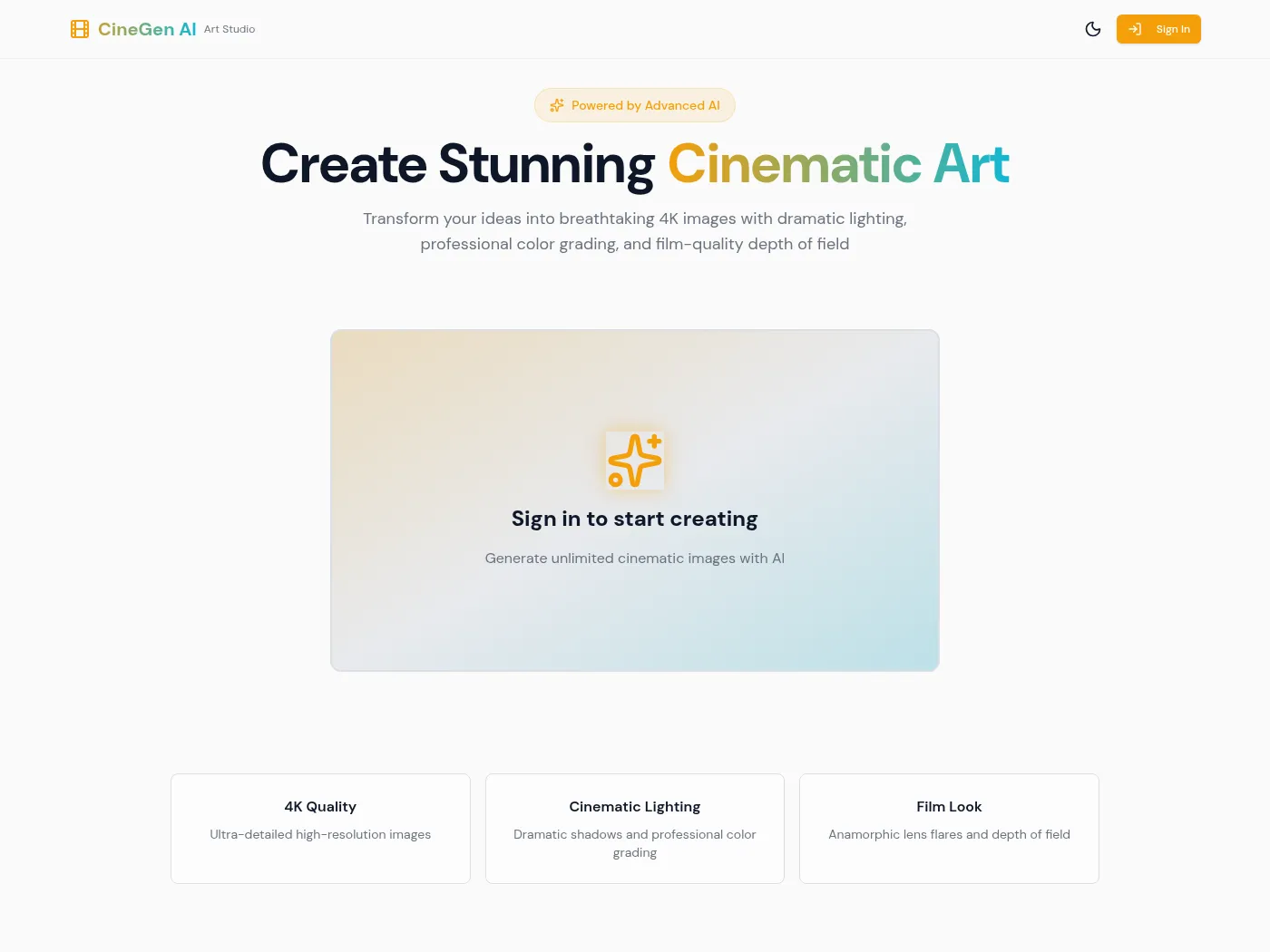 CineGen AI Art Studio