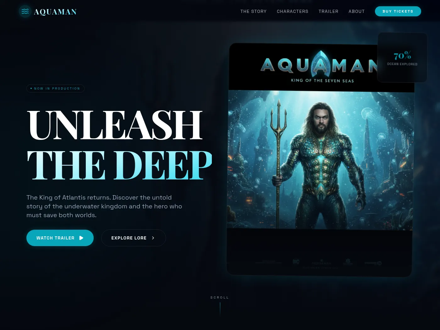 AquaMan Cinematic Landing