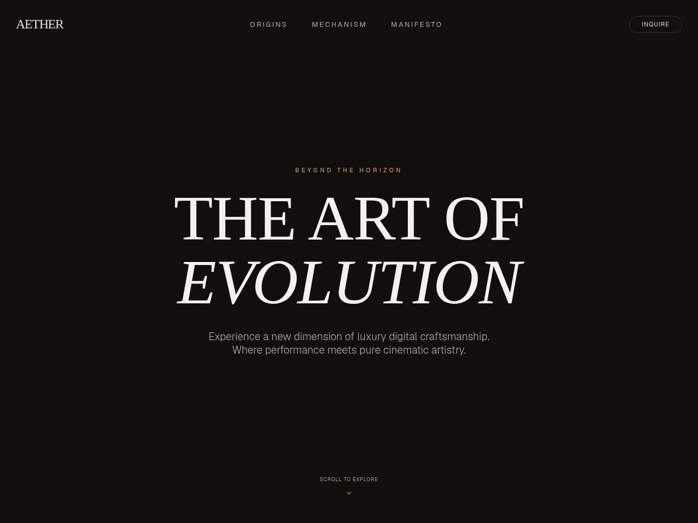 Cinematic Luxury Webflow