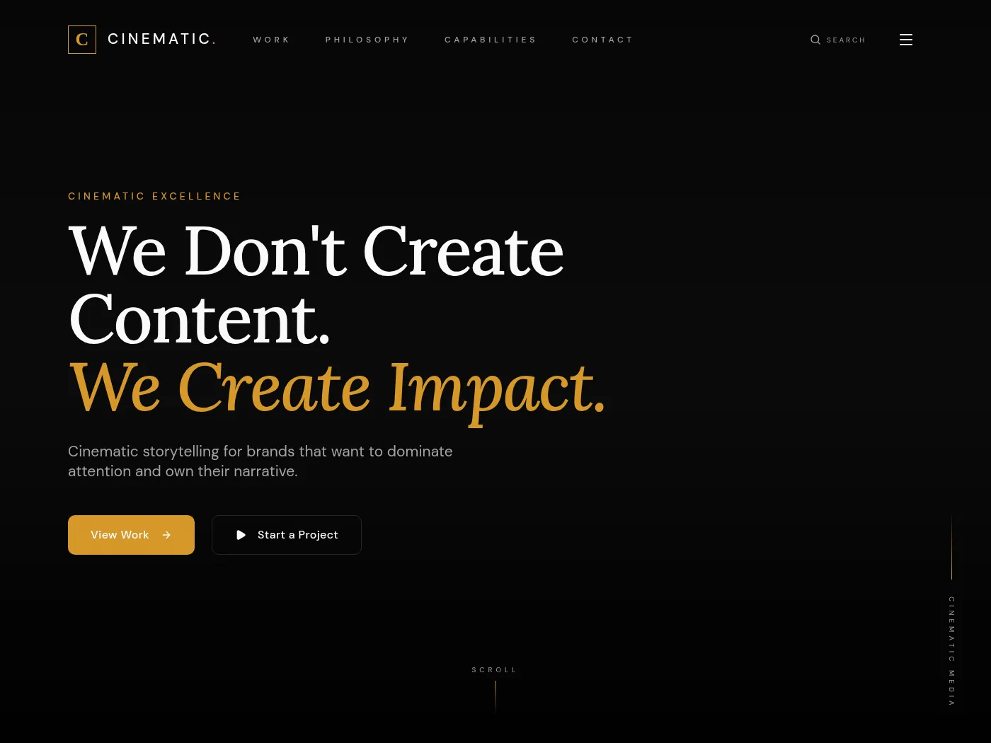 Cinematic Luxury Media Web