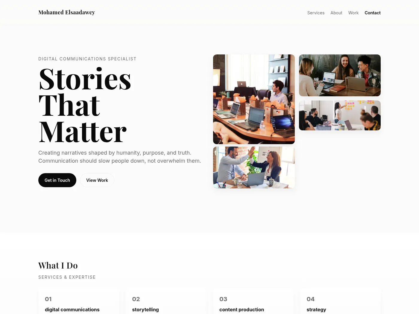 Cinematic Web Portfolio