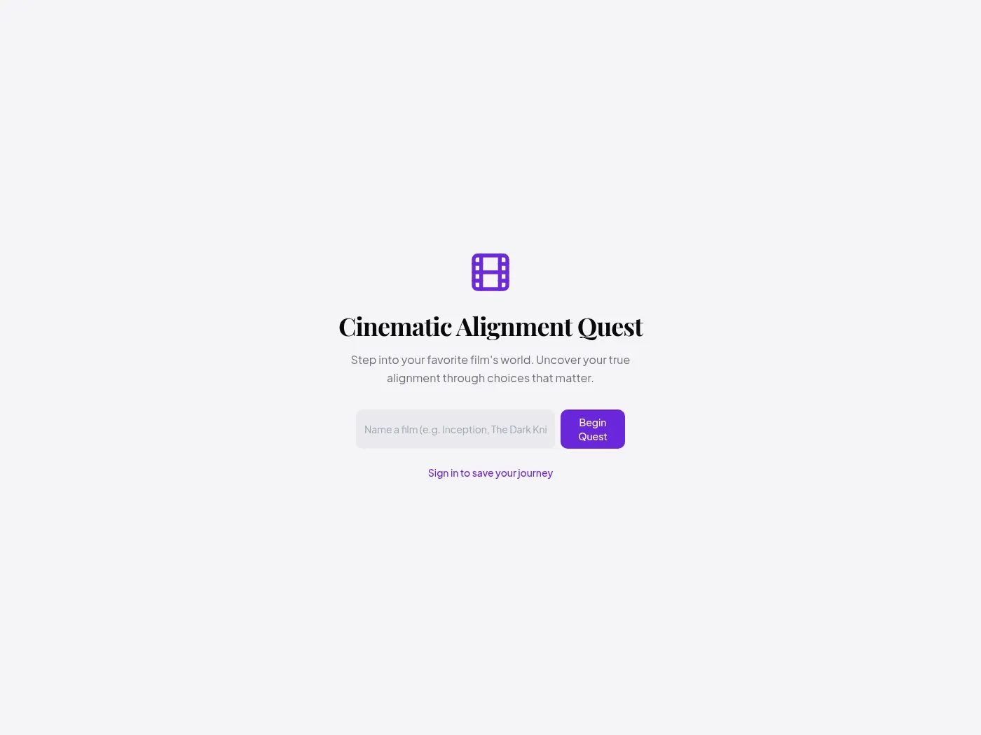 Cinematic Alignment Quest