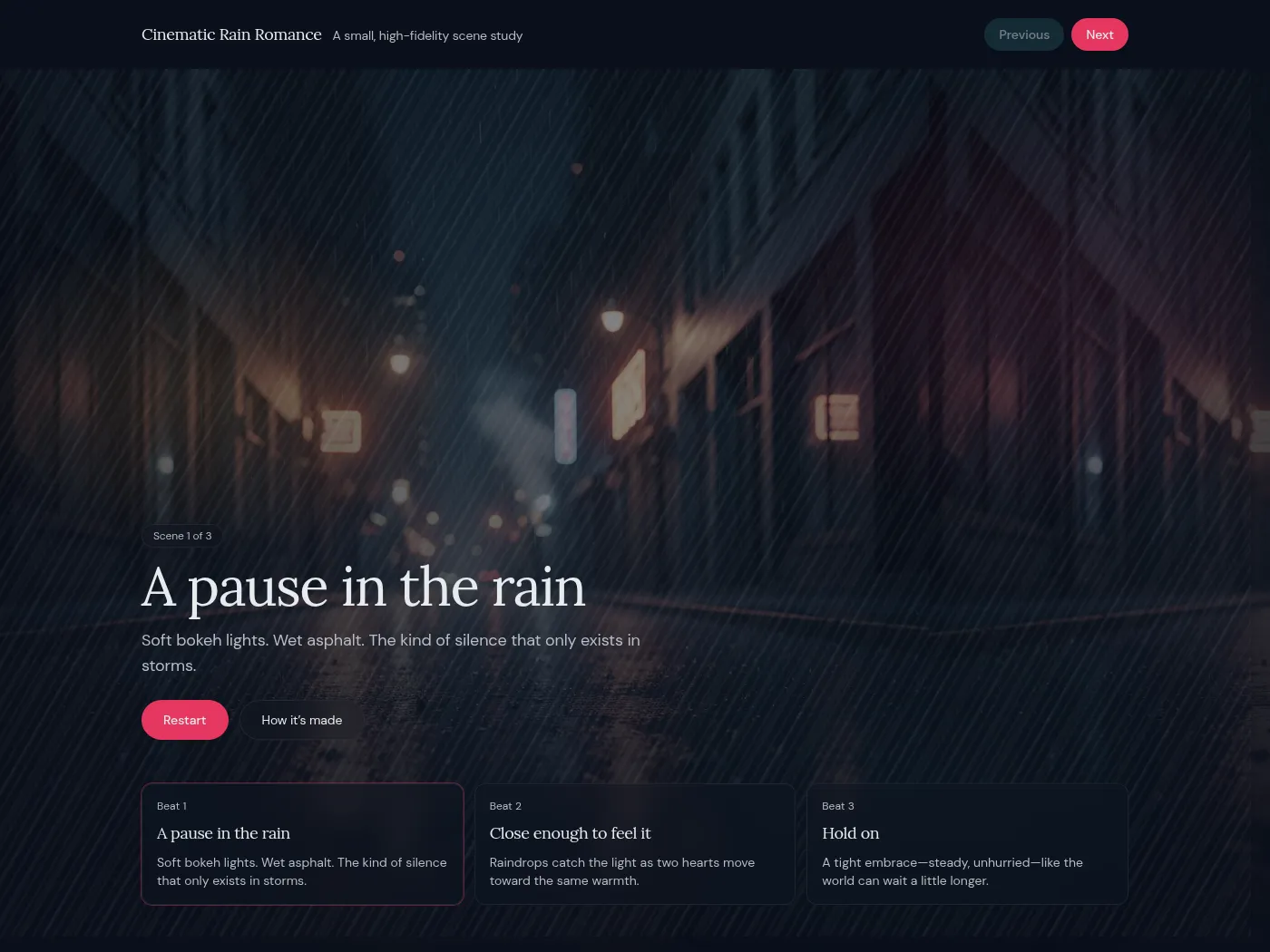 Cinematic Rain Romance