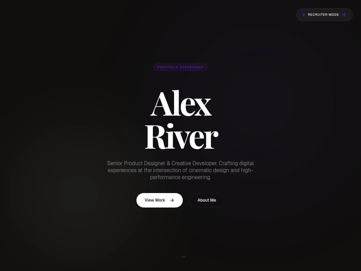 Cinematic Resume Portfolio