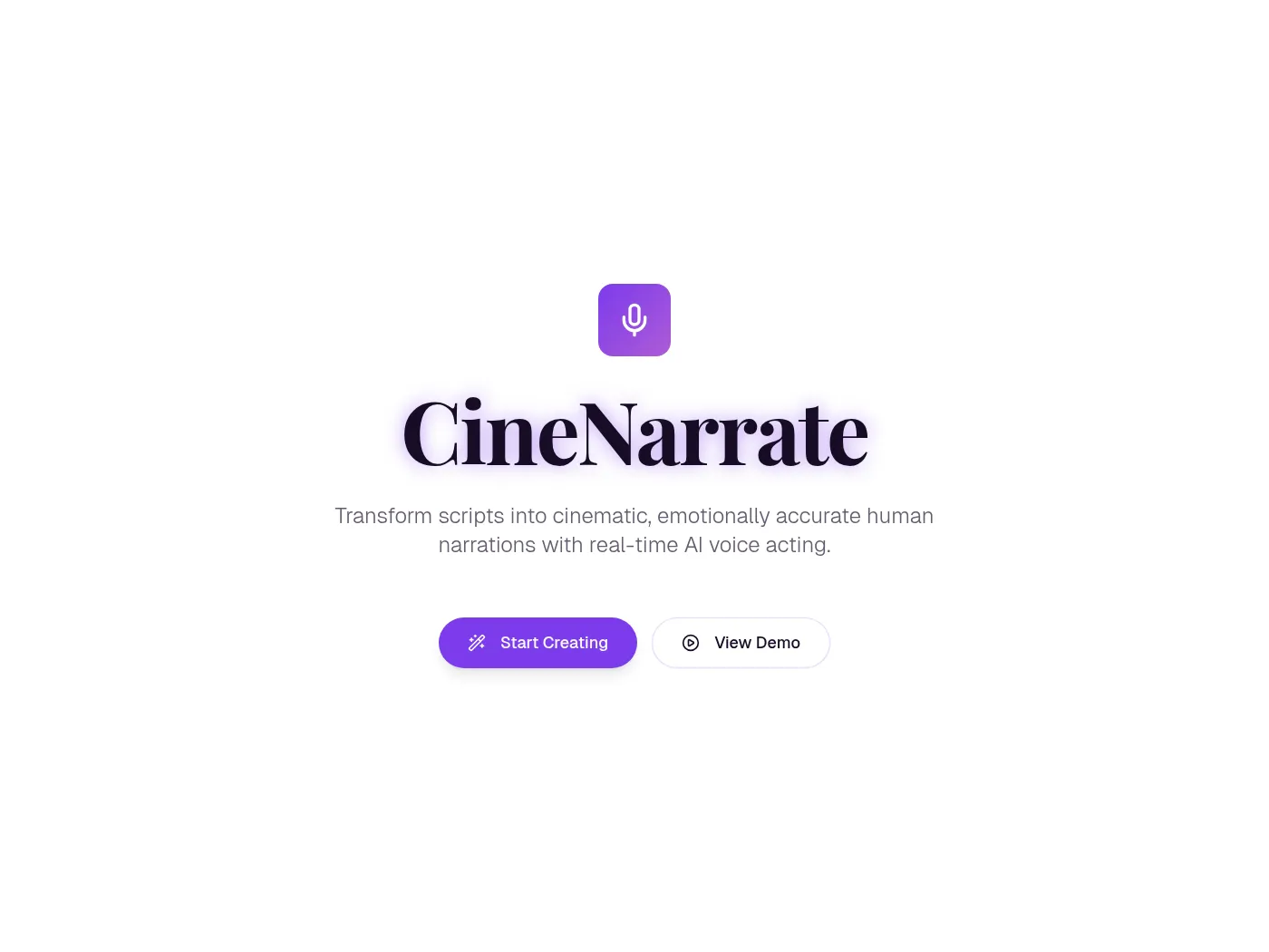 CineNarrate AI Voice Studio