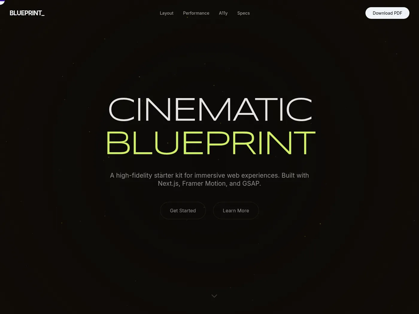 Cinematic Web Experience Kit