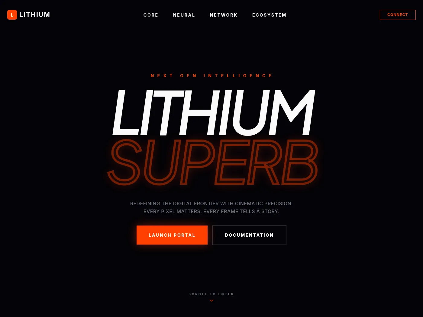 Cinematic WebGL Site Clone