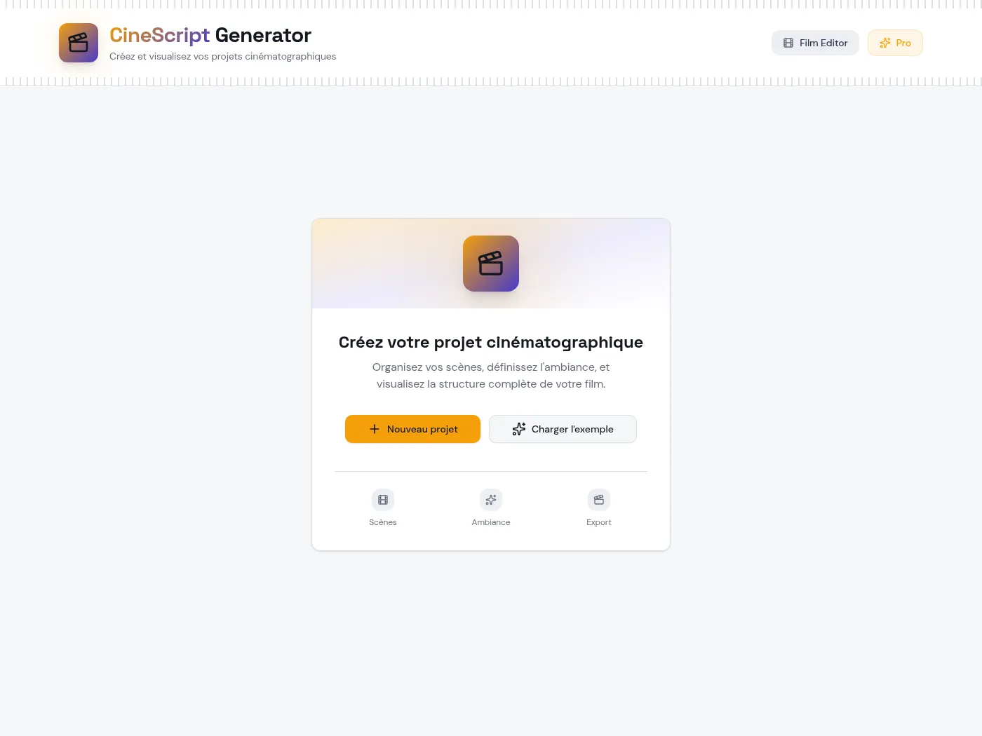 CineScript Generator