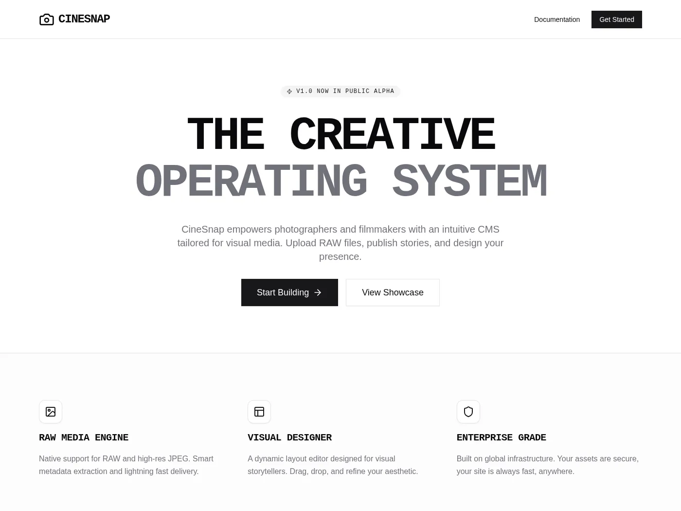 CineSnap CMS