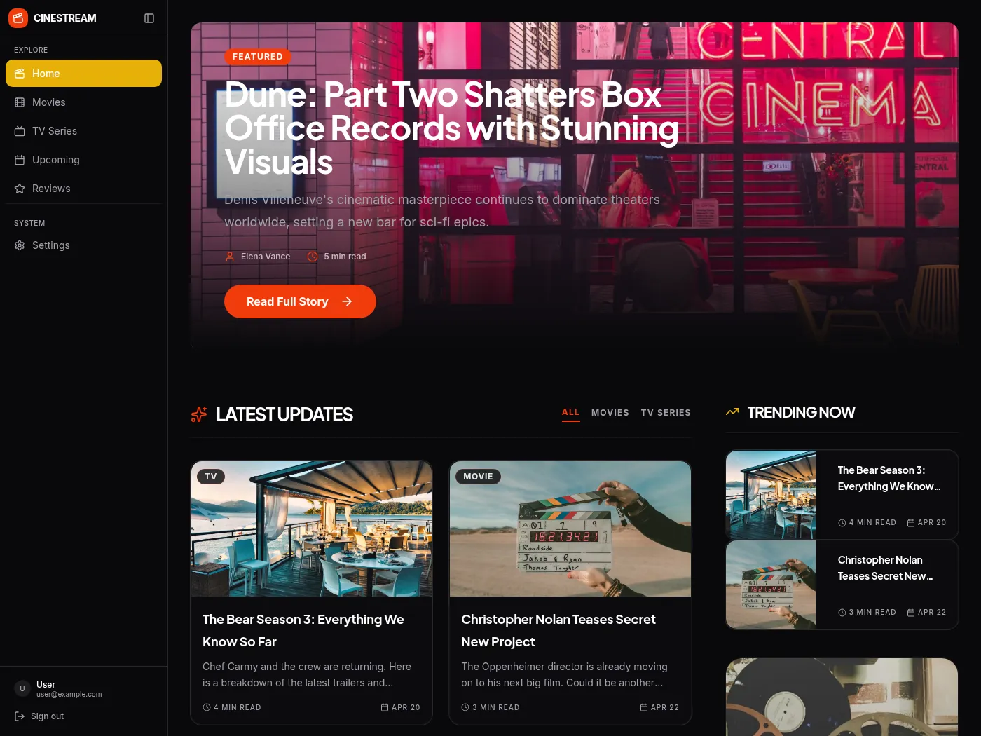 CineStream News